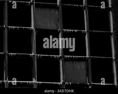 Shattered Symmetry – Black and White Window Frame Stock Photo - Alamy
