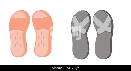Fashion Flip-Flop Sandals Multi-Color Concept with Abstract Pattern ...