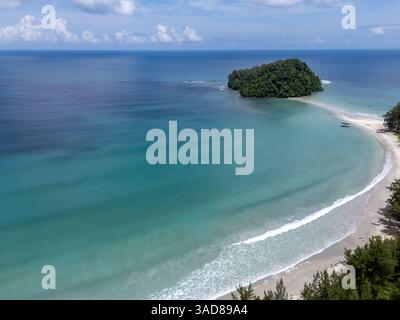 Drone point of view Kelambu Beach in Kudat Sabah Borneo Malaysia Stock ...