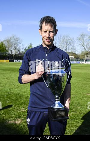 Gent's U23 coach Thomas Matton pictured during the winter training camp ...