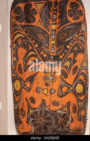 Painting of the Men's House, Murik Lake region, Sepik River mouth ...