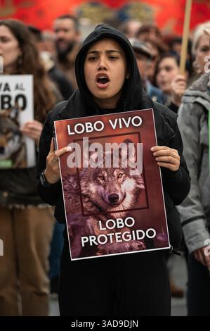 Demonstration against the new Hunting Law of the Community of Madrid ...