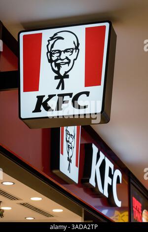 kfc logo wall illustration Stock Photo - Alamy