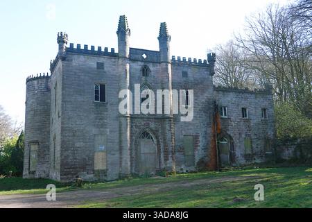 Cliffe Park Hall or Rudyard castle in Staffordshire on Rudyard lake ...