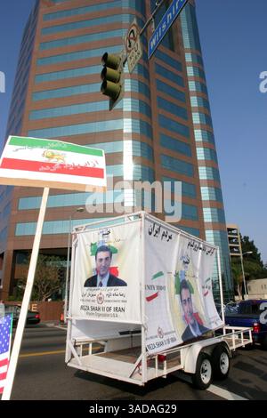 Iranian opposition leader Reza Pahlavi speaks during a news conference ...