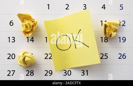 Sticky note OK, three failed attempts until the solution is achieved ...