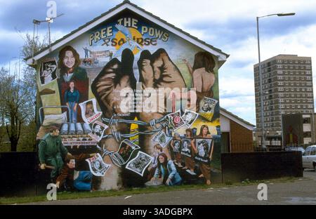 Oct 10, 1999; Belfast, Northern Ireland; A mural in Catholic West ...