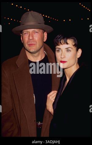 Bruce Willis and Demi Moore January 1987 Credit: Ralph Dominguez ...