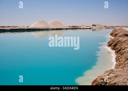the Landscape and nature of the Salt Lake and Lake Siwa at the old ...