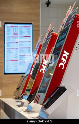 Self-order Kiosk at Kentucky Fried Chicken (KFC) Restaurant. Minsk ...