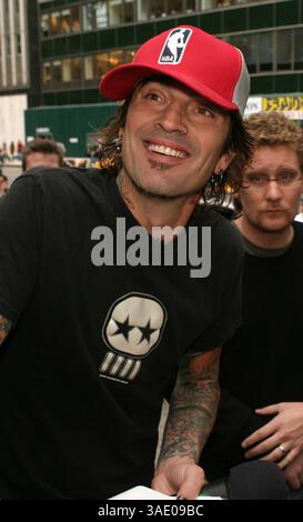 Singer TOMMY LEE @ at the Spring/Summer 2004 NY Fashion Week held ...