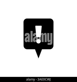 An important information label in a speech bubble banner on white ...