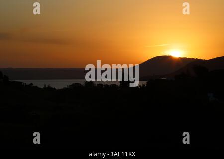 Sonnenuntergang Lake Rotorua Neuseeland / Sundown Lake Rotorua New ...