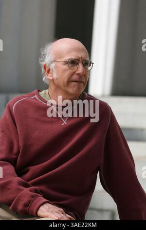 Larry David on set of Woody Allen's untitled film project filming in ...