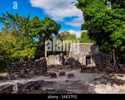 Temple of the Bats, San Gervasio Archaeological Site, Cozumel Island ...
