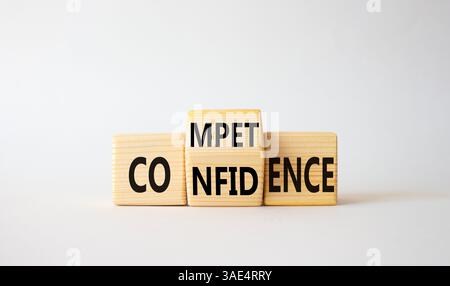 Competence and confidence symbol. Concept word Competence Confidence on ...