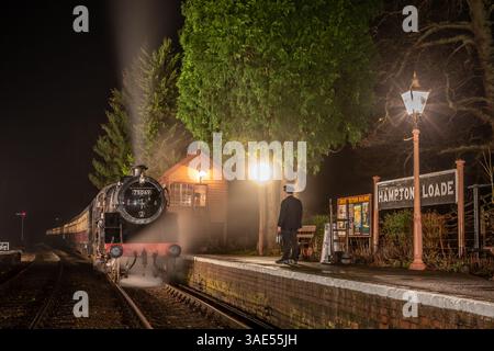 Station and signal, Hampton Loade, SVR, Shropshire, England, UK Stock ...
