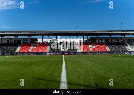 Fredericia, Denmark. 05th Apr, 2025. Goalkeeper Marcus Eskildsen of ...