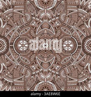 Abstract ethnic ornamental Mocha Mousse stripes design set. 3 Vector ...