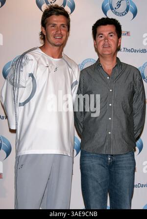 David Beckham, Simon Fuller at the press conference for David Beckham ...
