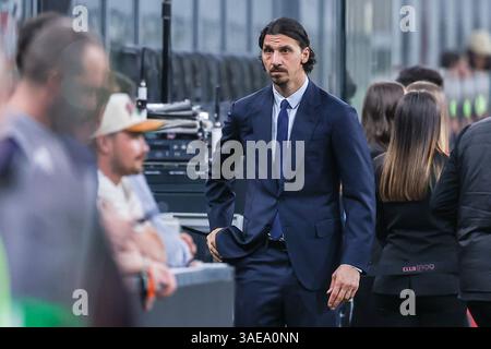 Zlatan Ibrahimovic AC Milan Senior Advisor to Ownership looks on during ...