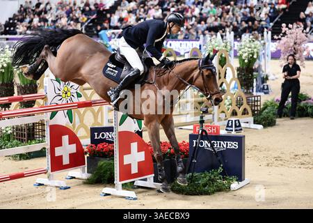Max KÜHNER of Austria with Elektric Blue P during the Longines FEI ...