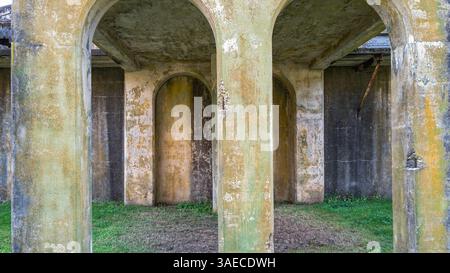 The tower at Battery Ord in Fort Columbia State Park in Washington, USA ...