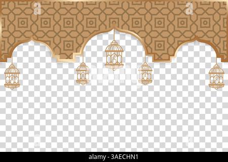 Ramadan card with gold mosaic and calligraphy Stock Vector Image & Art ...