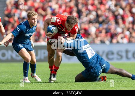 Pierre-Louis Barassi of Stade Toulousain during the Top 14 match ...