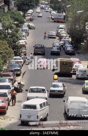 Apr 10, 1996; Mexico City, USA; Traffic through Mexico City seen from a ...