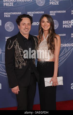 Sergey Brin, Gerelyn Gilbert-Soto attend the 2025 Vanity Fair Oscar ...