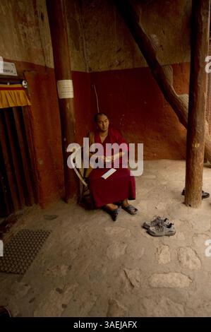 10th century murals of the ancient Alchi Monastery in a village beyond ...