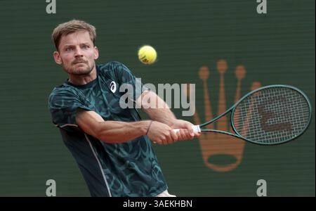 David Goffin of Belgium during the Rolex Monte-Carlo Masters 2022, ATP ...