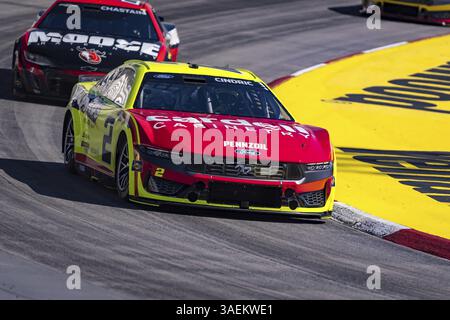Austin Cindric (2) drives during a NASCAR Cup Series auto race at ...