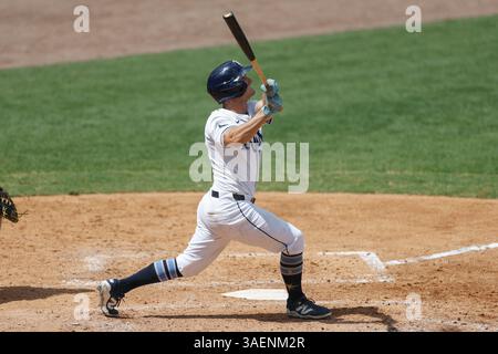 Tampa Bay Rays' Jake Mangum watches his two-run home run against the ...