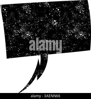 grunge rustic chat bubble vector illustration Stock Vector Image & Art ...