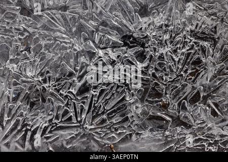 Ice patterns on the banks of the Potomac river, Maryland Stock Photo ...