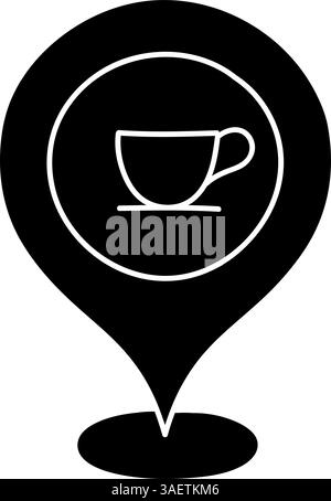 pin map cafe icon hand drawn vector illustration Stock Vector Image ...