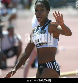 Jun 25, 2005; Carson, CA, USA; U.S. runners ALAN WEBB (R) and ...
