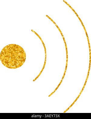 Sound drawing in gold color style Stock Vector Image & Art - Alamy