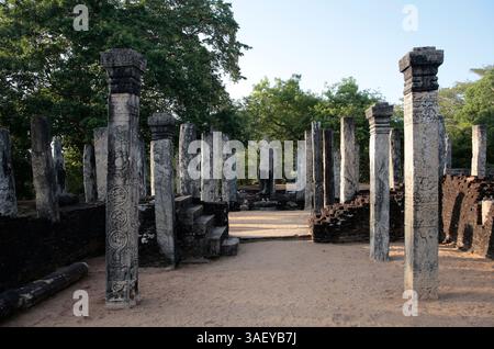 Sri Lanka. Polonnaruwa. Atadage "House of the Eight Relics". First ...