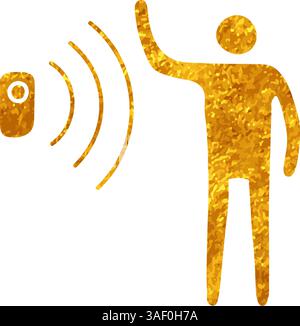Motion sensor drawing in gold color style Stock Vector Image & Art - Alamy