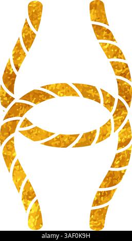 Rope knot drawing in gold color style Stock Vector Image & Art - Alamy