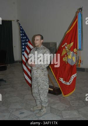 A U.S. Marine with Headquarters and Service Company, 3rd Battalion, 4th ...