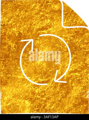 Sync document drawing in gold color style Stock Vector Image & Art - Alamy