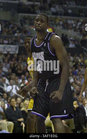 Chris Webber reacts in the second quarter In game seven of the NBA ...