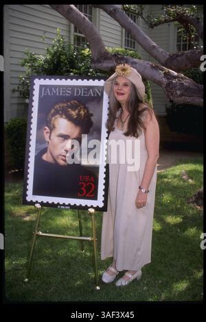 LOIS SMITH attends the James Dean Stamp Ceremony displaying the replica ...