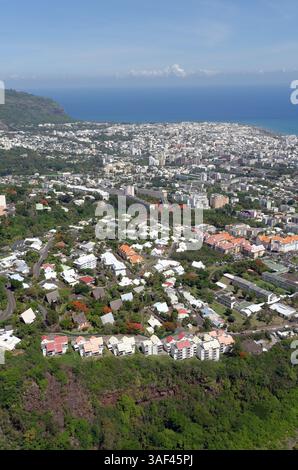 Aerial view of Saint-Denis, capitale city of La Reunion Stock Photo - Alamy