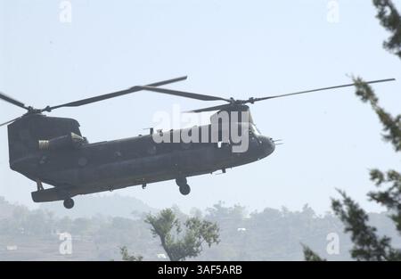 Oct 24, 2005; Muzaffarabad, PAKISTAN; UN/NGO compound where the ...