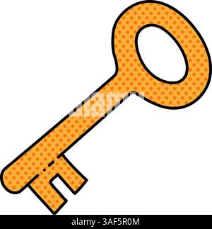 Key halftone icon hand drawn color vector illustration Stock Vector ...